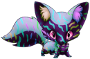 Rainbow Zebra Fox | Xanje